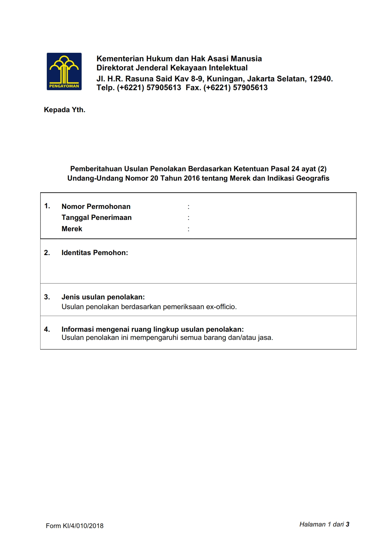 Apa Itu Usulan Penolakan Merek? - Jiolaw